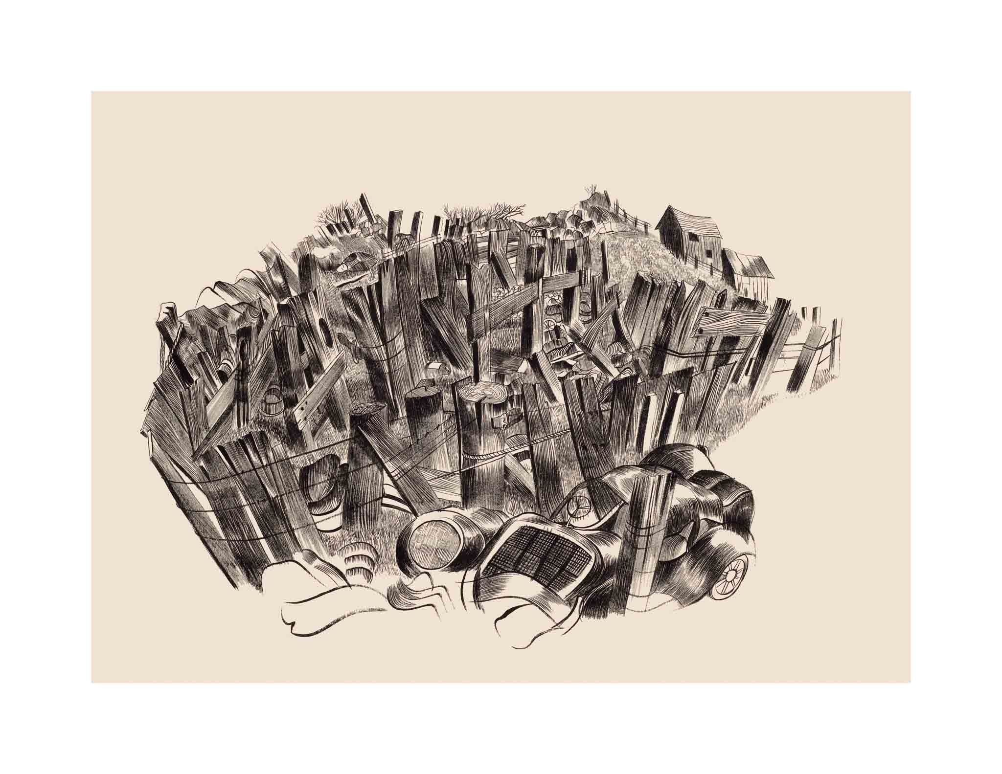 Fences – Robert Cenedella | 60 Years of American Art