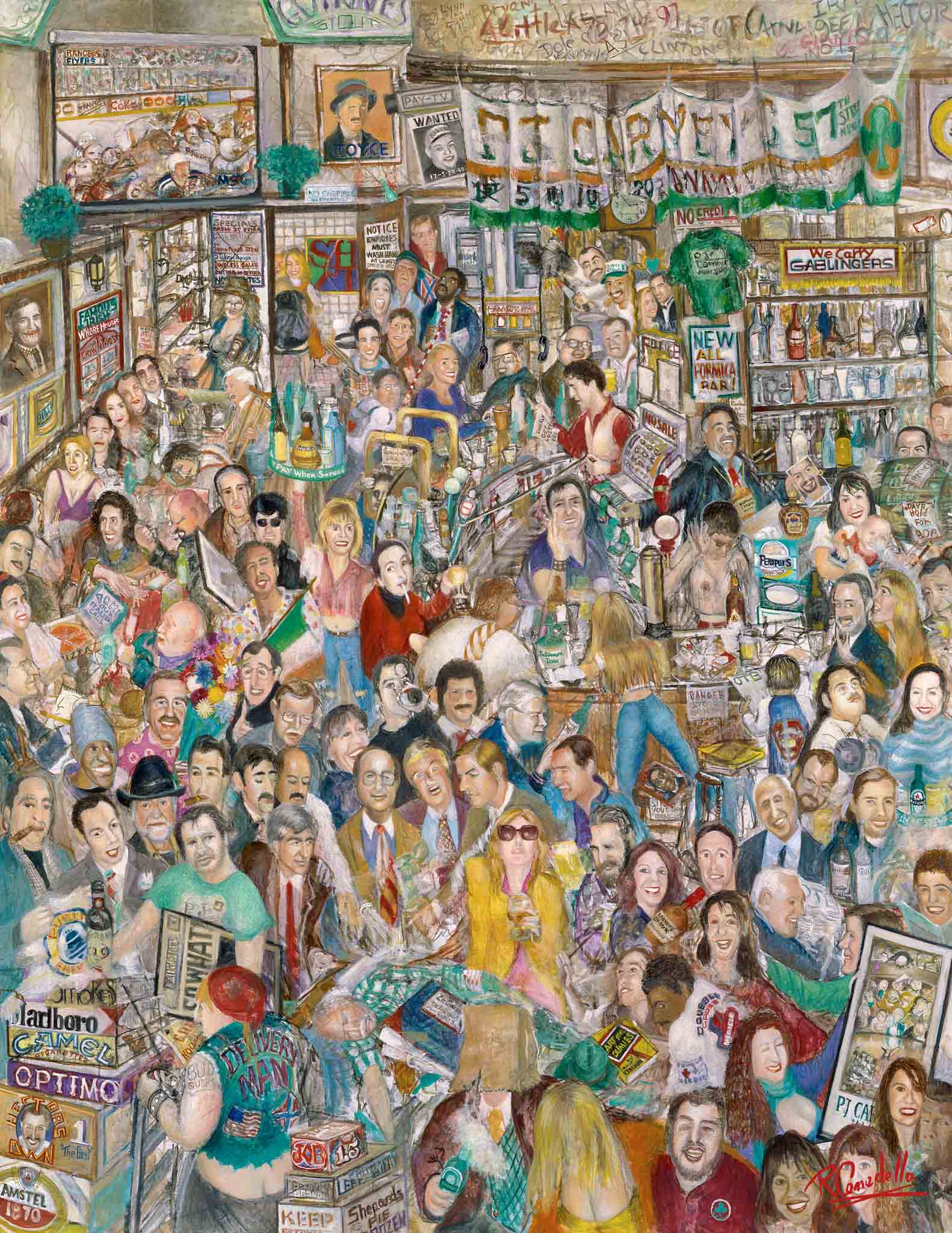 Robert Cenedella | Artwork | In the Bag at P.J. Carney's (1997 ...