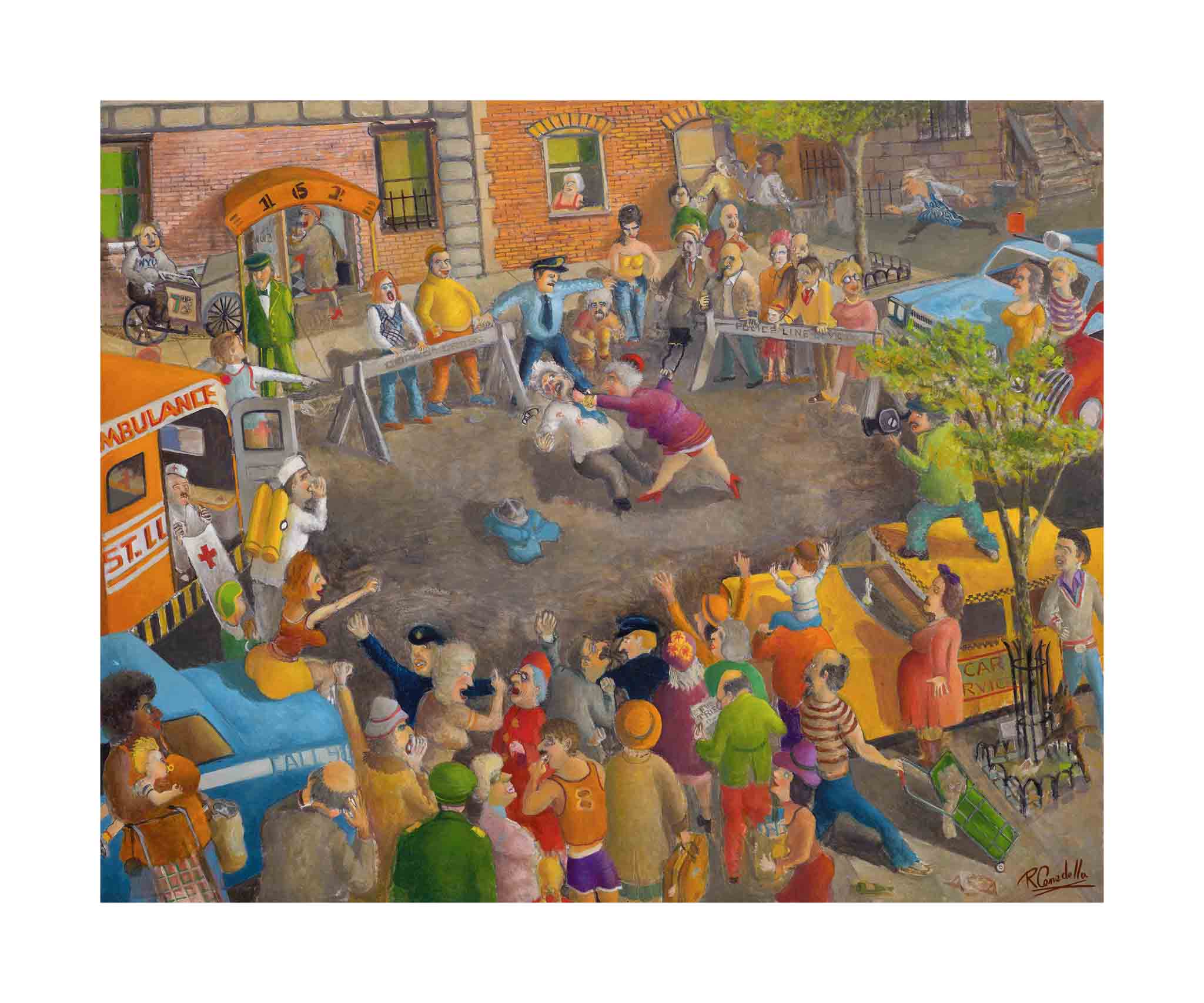 The Fight – Robert Cenedella | 60 Years of American Art