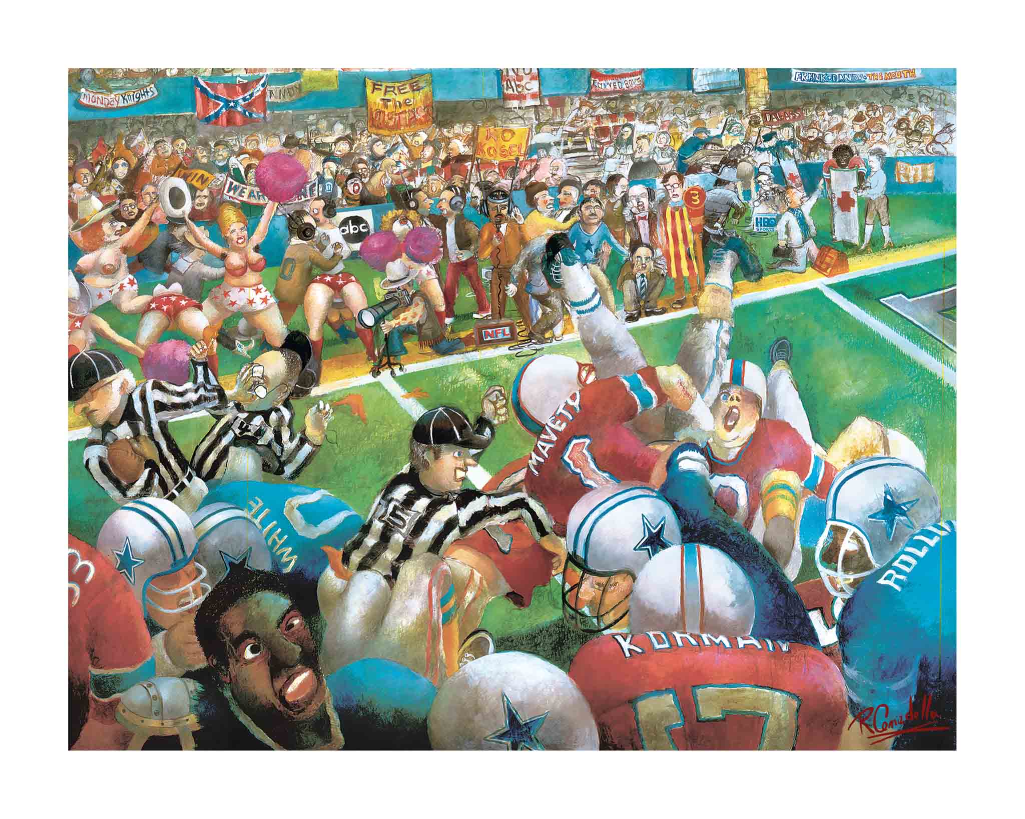 Monday Night Football – Robert Cenedella | 60 Years of American Art