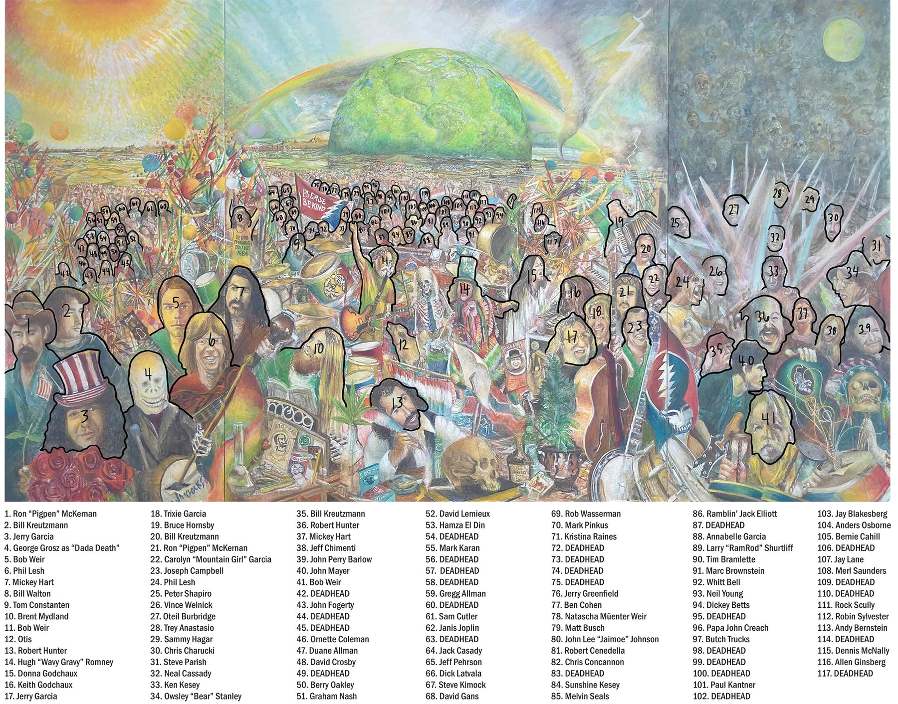 Robert Cenedella | Artwork | So Many Roads (Grateful Dead 1965-Forever ...